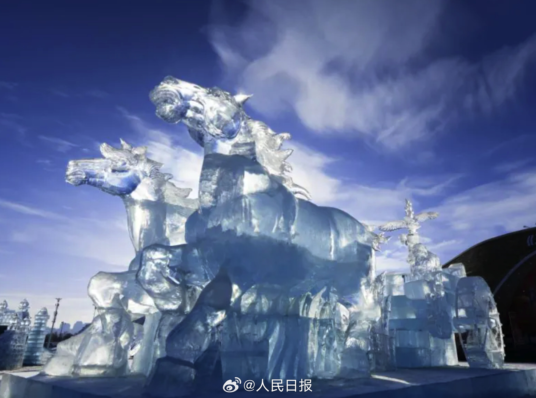 马到成功！哈尔滨冰雪大世界有马元素 | 极目新闻