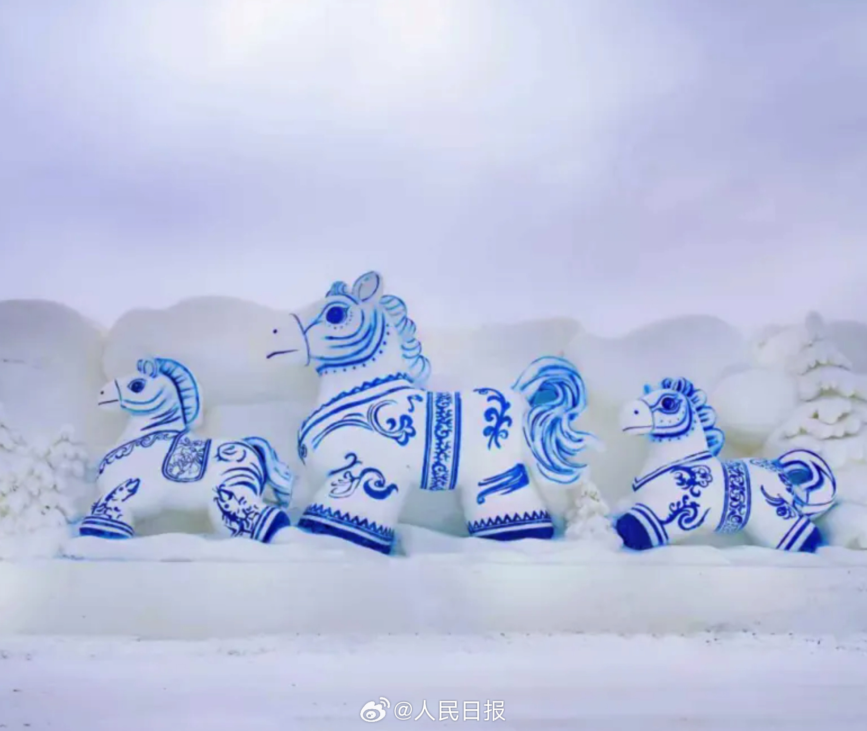 马到成功！哈尔滨冰雪大世界有马元素 | 极目新闻